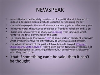 Newspeak | PPT