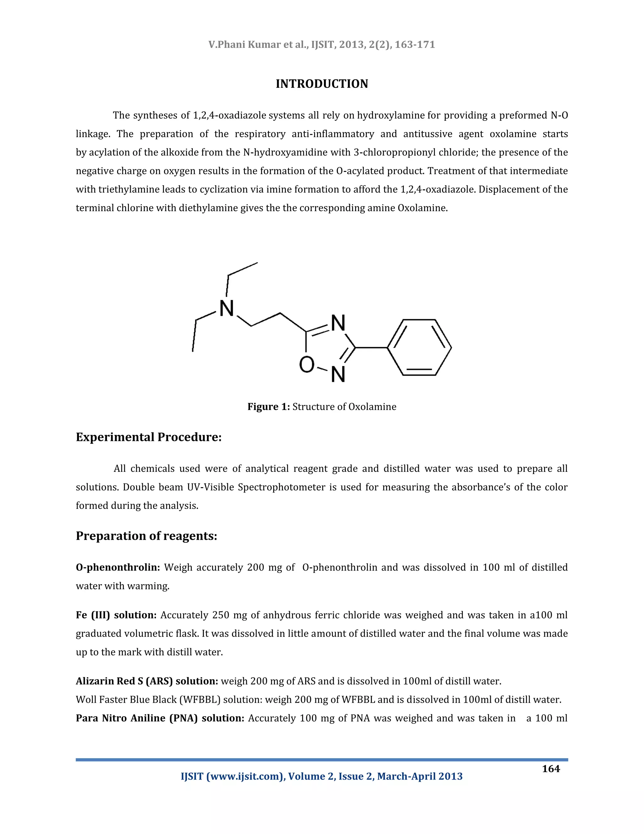 New spectrophotometric methods for the quantitative estimation of ...