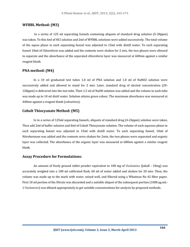 New spectrophotometric methods for the quantitative estimation of ...