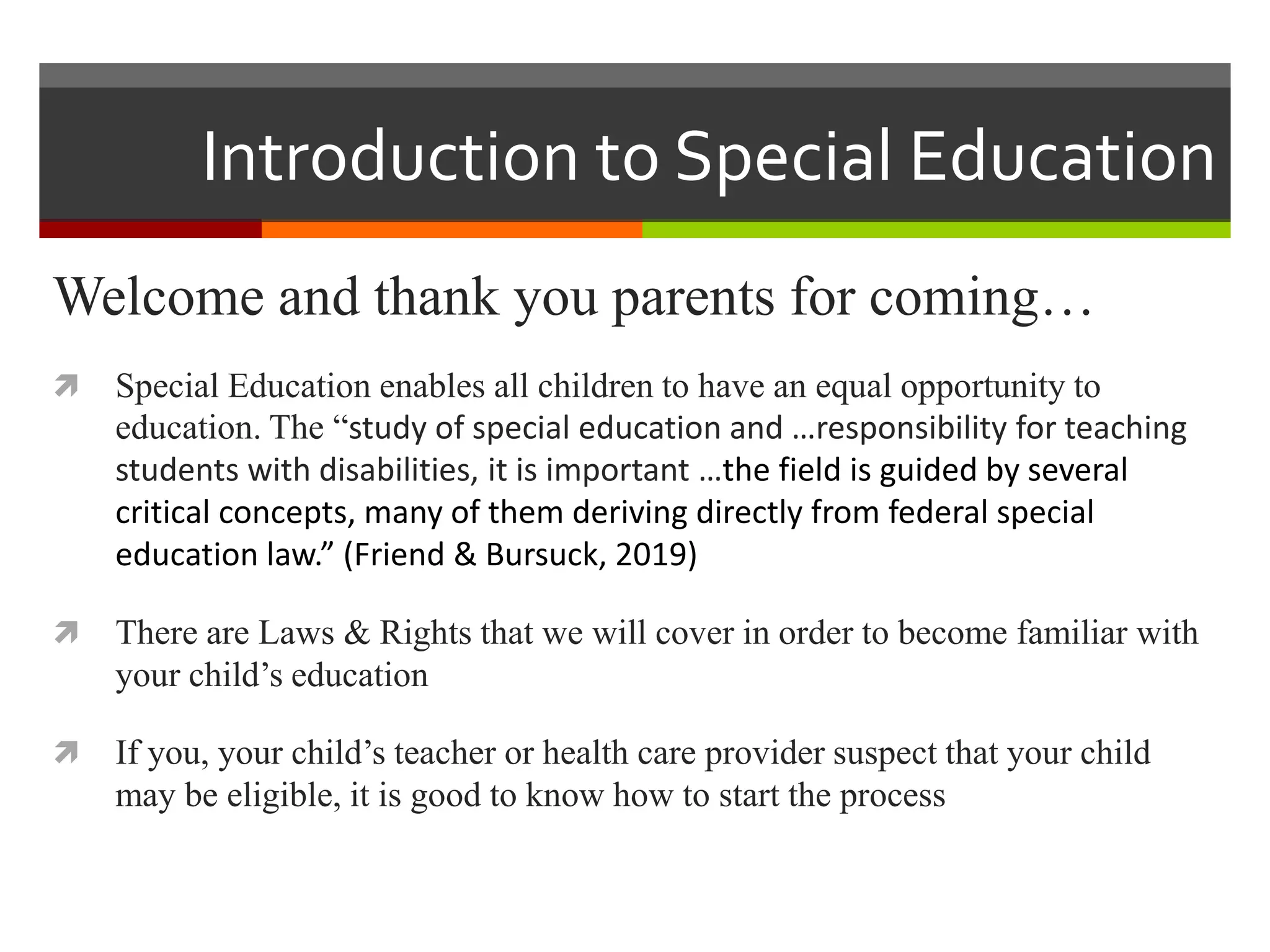 New Special Education Parents | PPTX