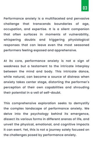 Performance Anxiety | PDF