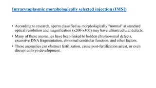 New Sperm Selection Techniques (IMSI, PICSI) To Select Healthy Sperm | PPTX