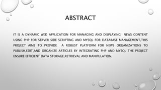 News portal project review report- Copy.ppt