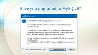 New SQL features in latest MySQL releases | PPTX