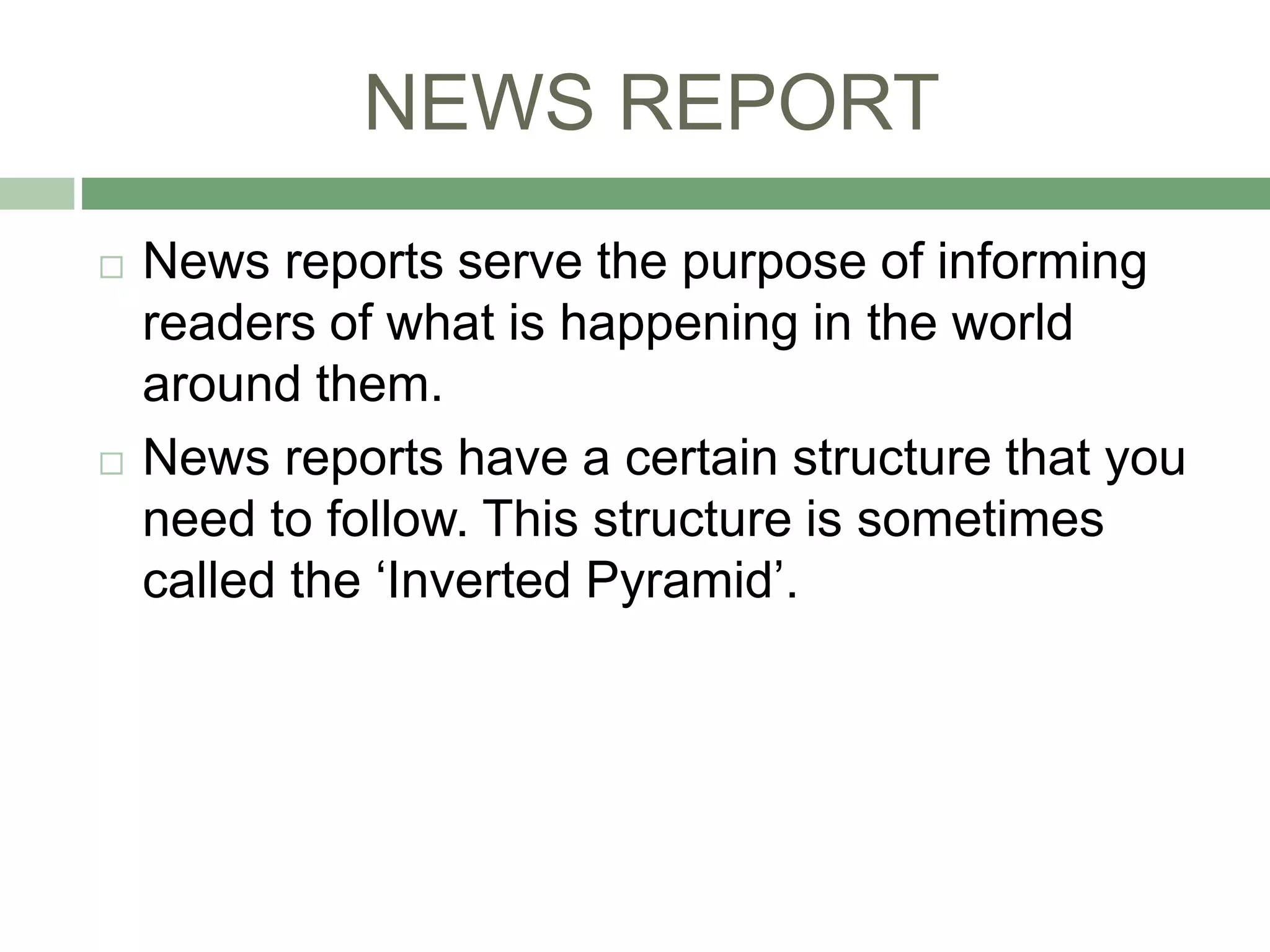 News report | PPTX