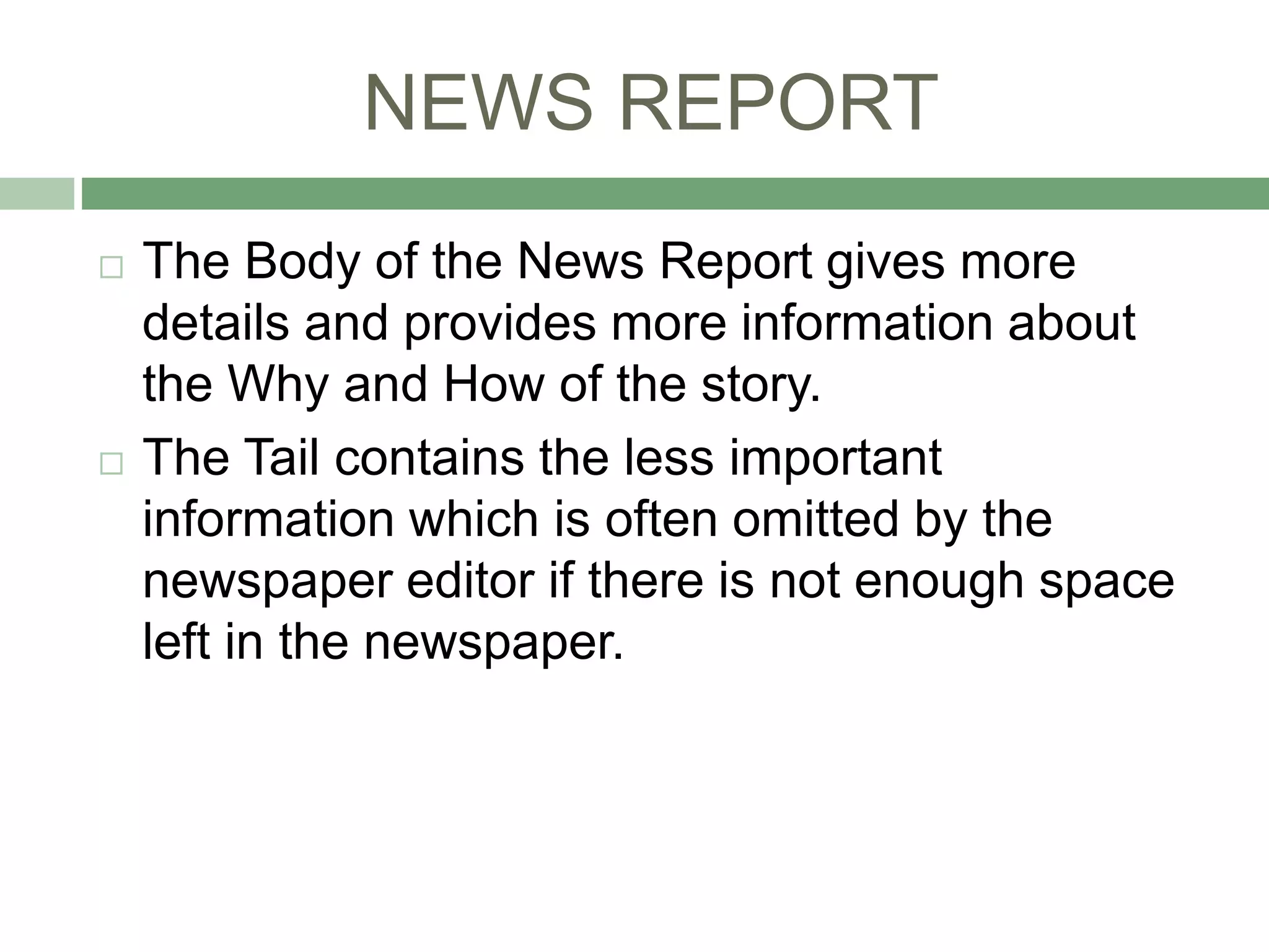 News report | PPTX