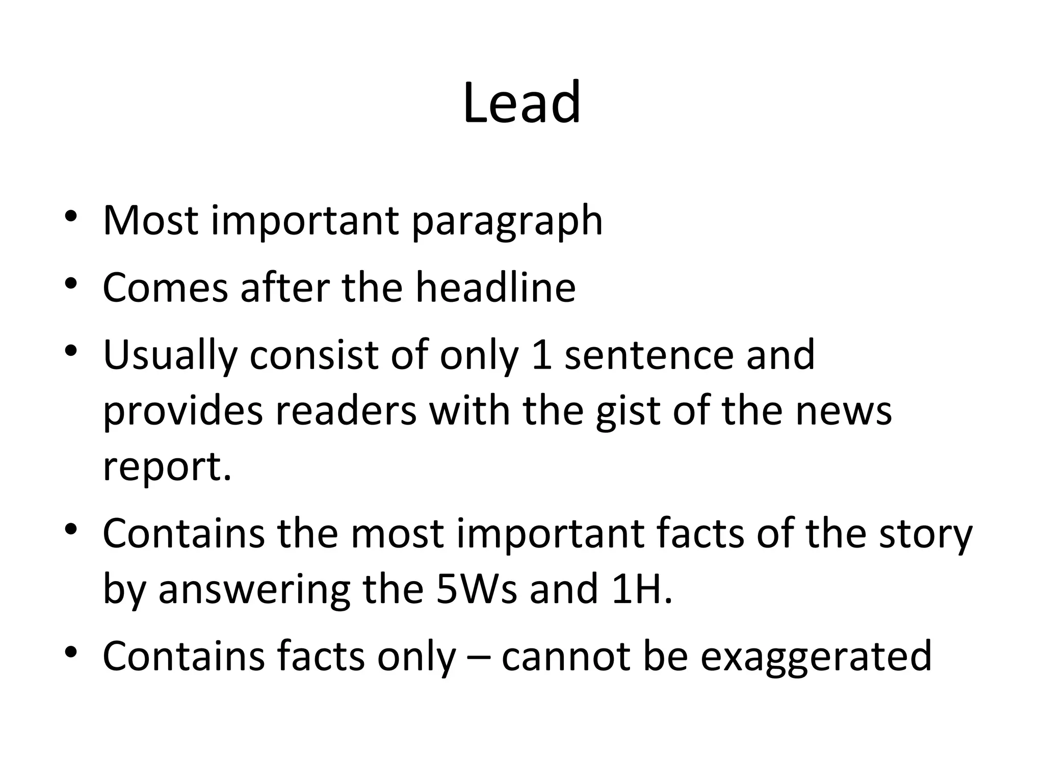 News report structure | PPT