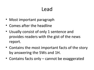 News report structure | PPT