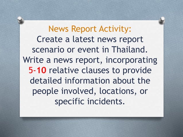 News Report Activity_Relative Clause.pptx