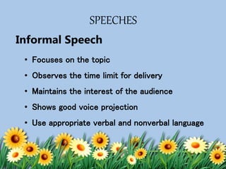 News reports, Speeches and Panel Discussion | PPTX