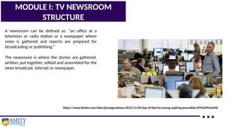 Importance various media Newsroom and its roles | PPTX | Media Industry ...