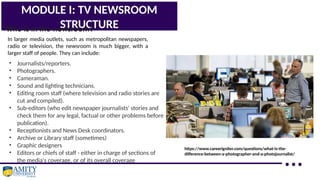 Importance various media Newsroom and its roles | PPTX | Media Industry ...