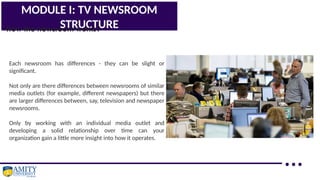 Importance various media Newsroom and its roles | PPTX