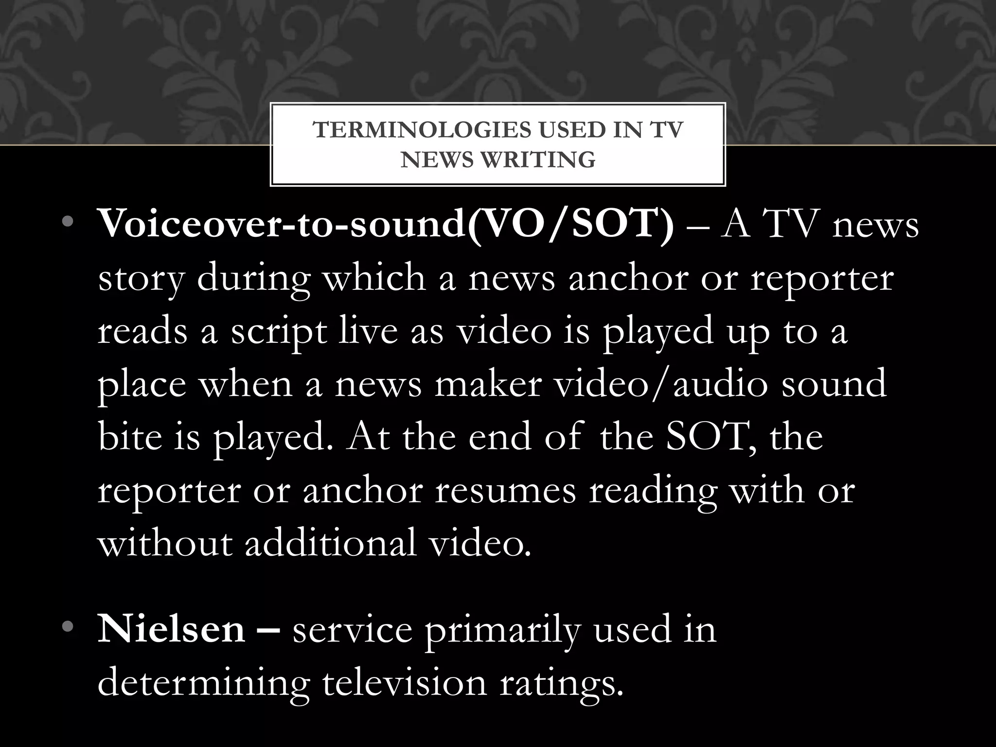 News room glossary | PPT