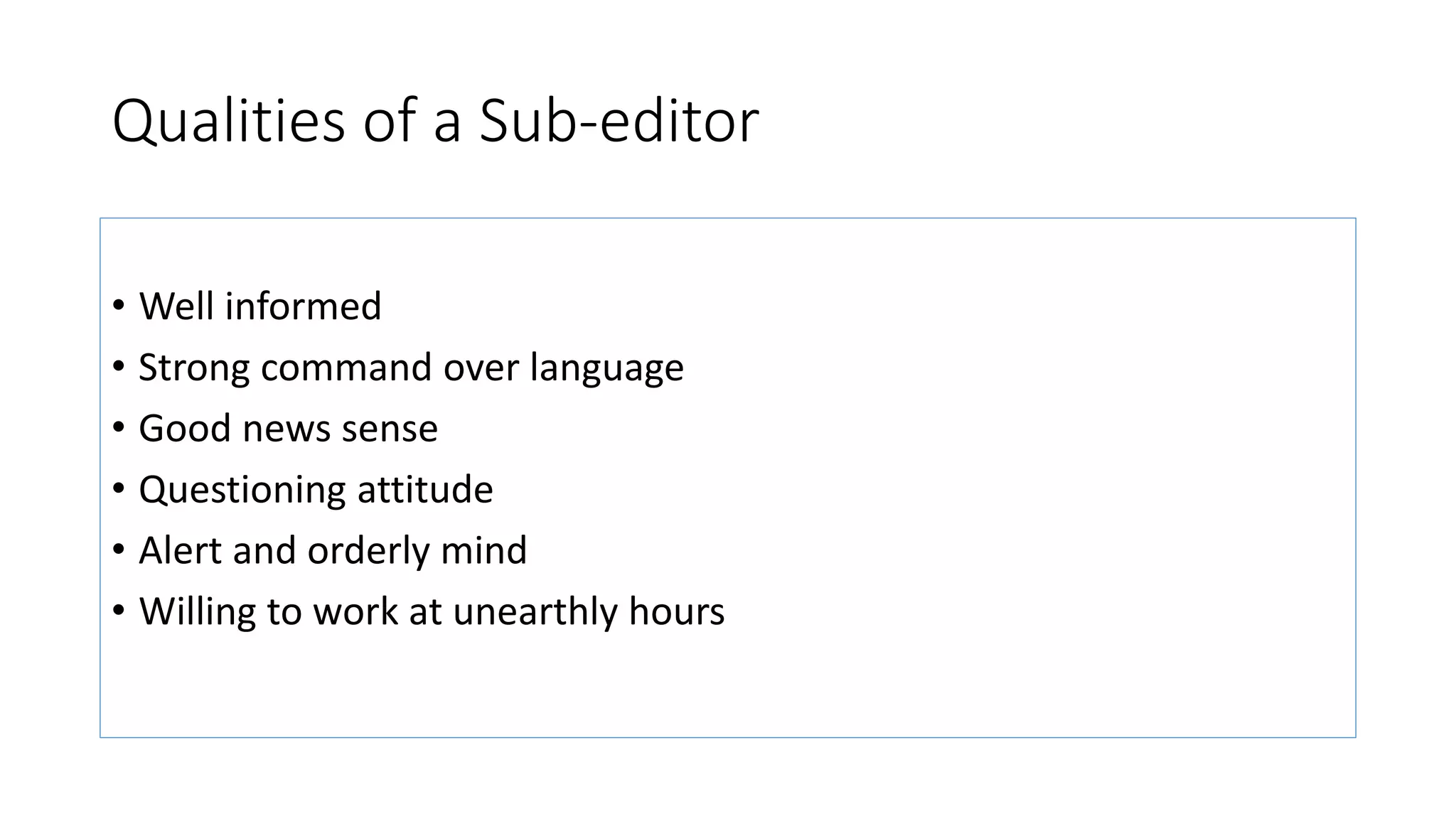Newsroom hierarchy | PPTX