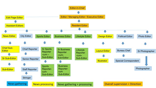Newsroom hierarchy | PPTX | Media Industry | Industries