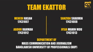 Newsroom Operation (Ekattor TV) | PPT