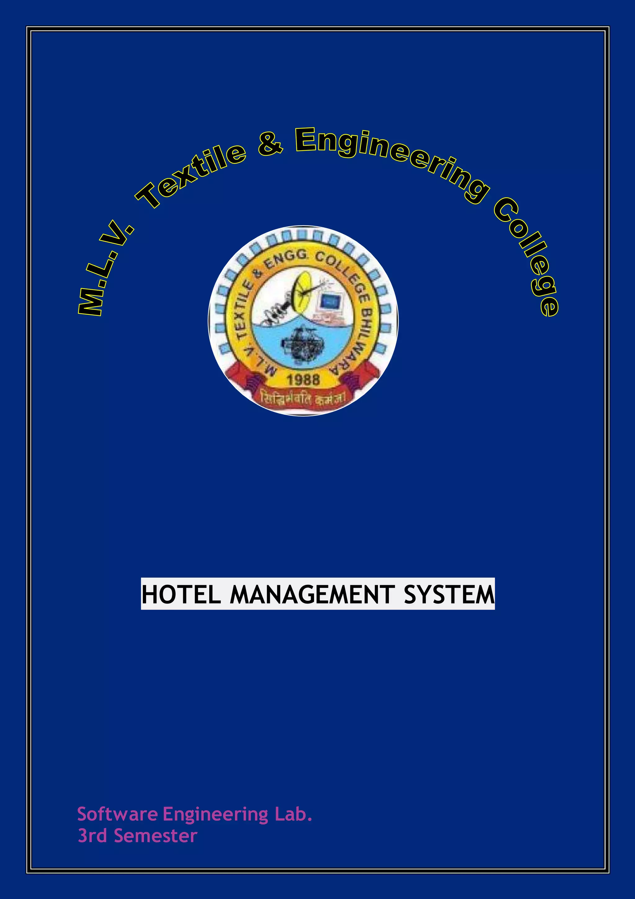 Software Requirement Specification Of Hotel Management System | DOCX