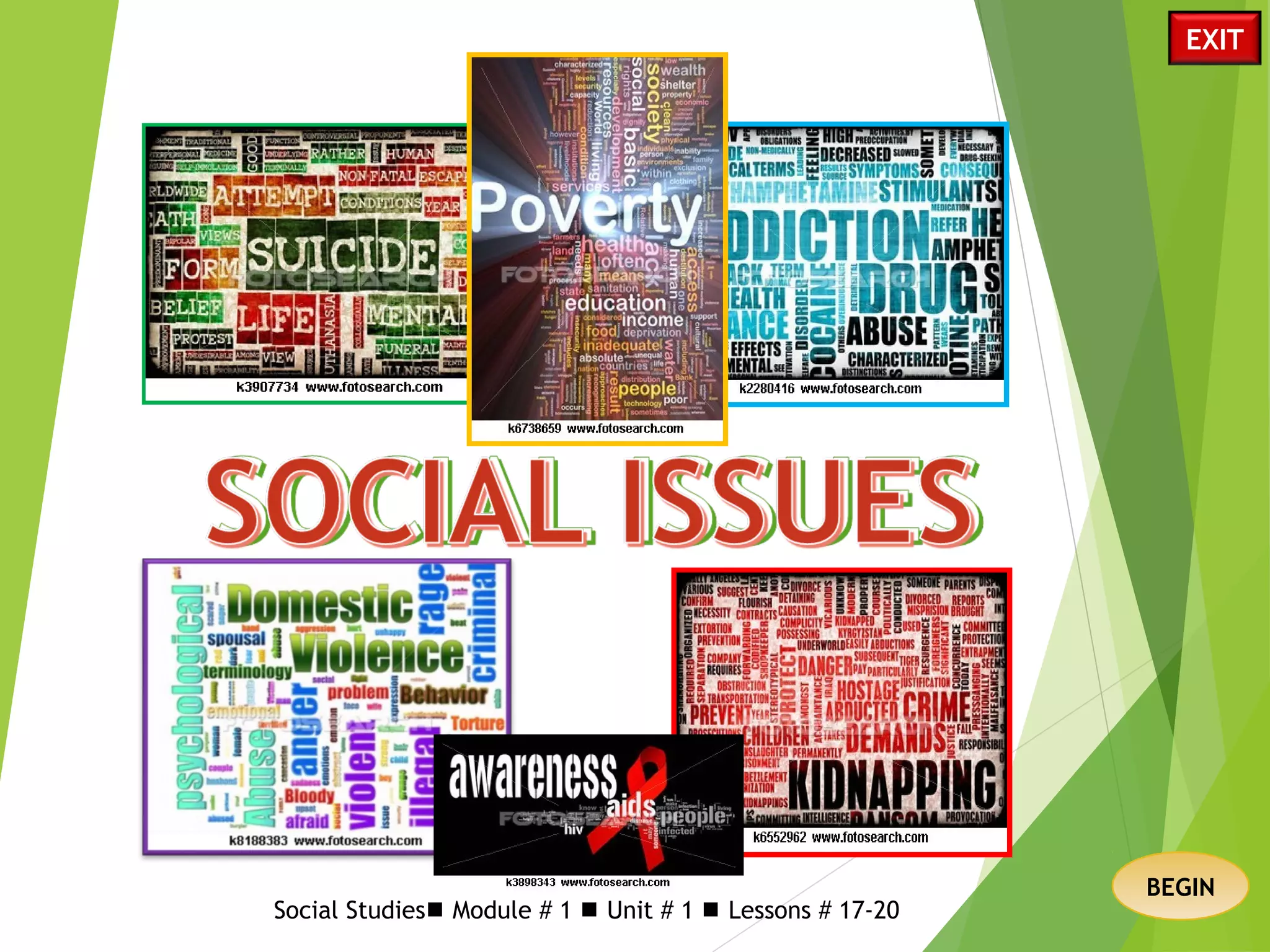 Social Studies M1 Social Issues | PPT