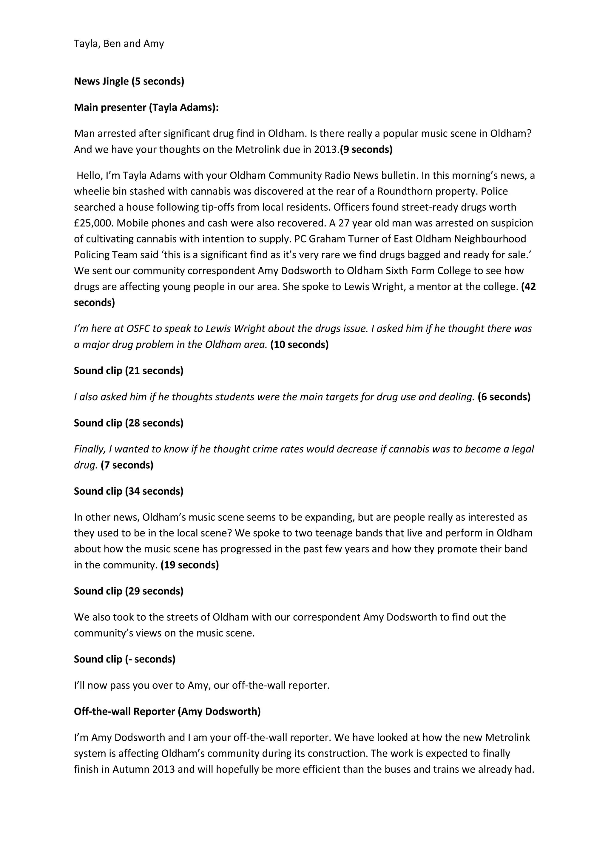 News script final | PDF