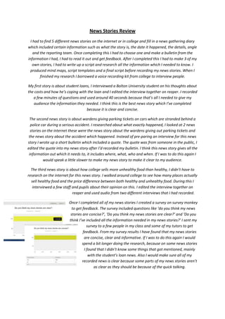 News stories review | DOCX