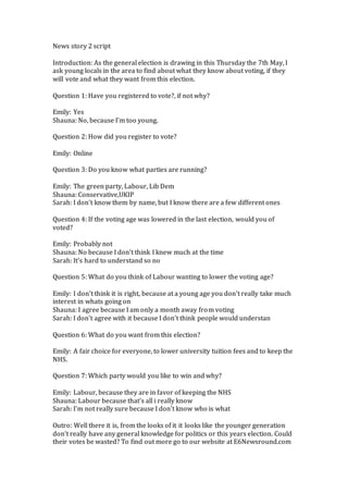 News Story 2 Script | PDF