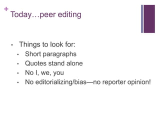 News story peer editing | PPTX