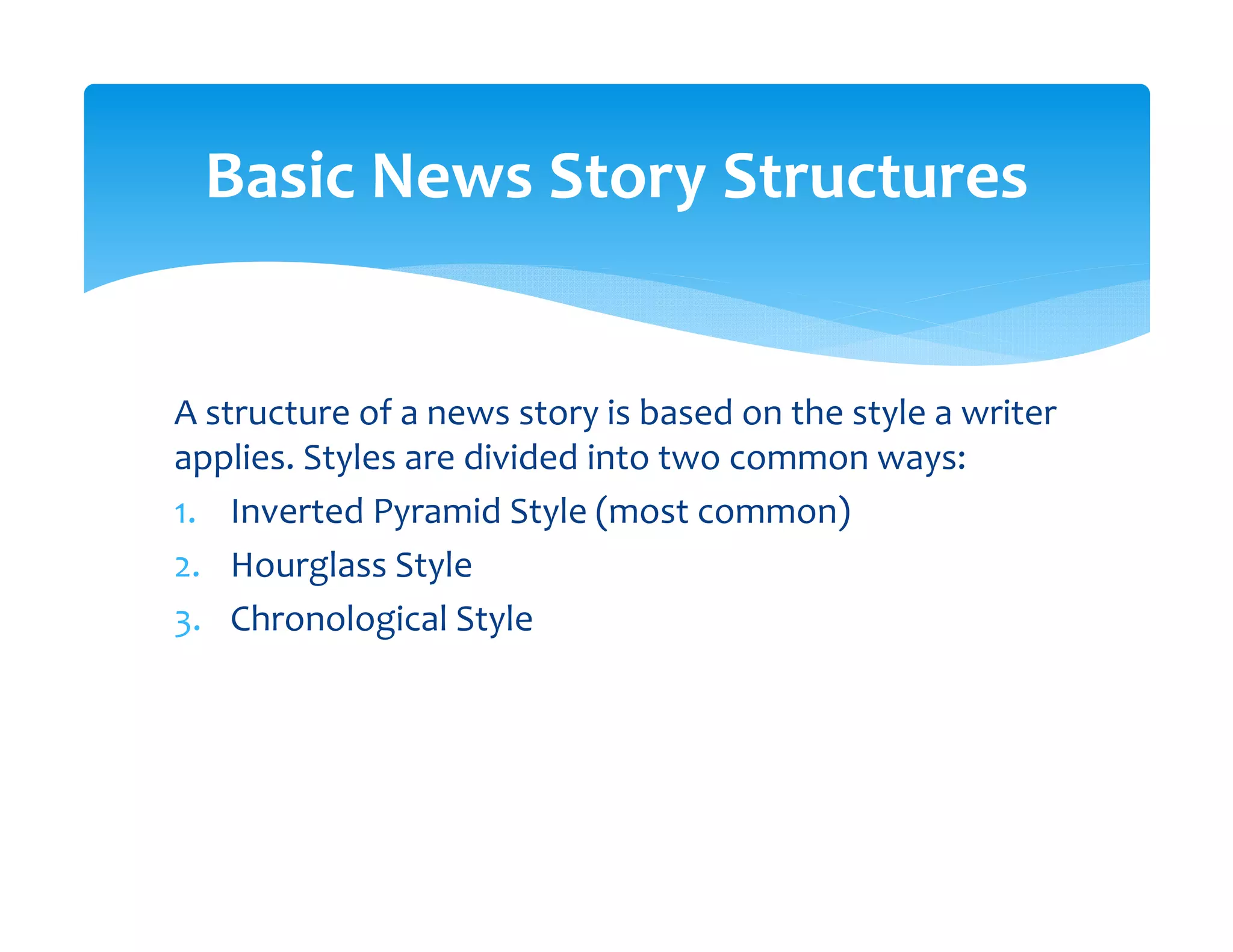 News story structures | PDF