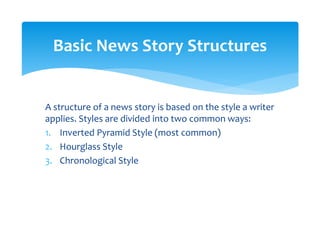 News story structures | PDF