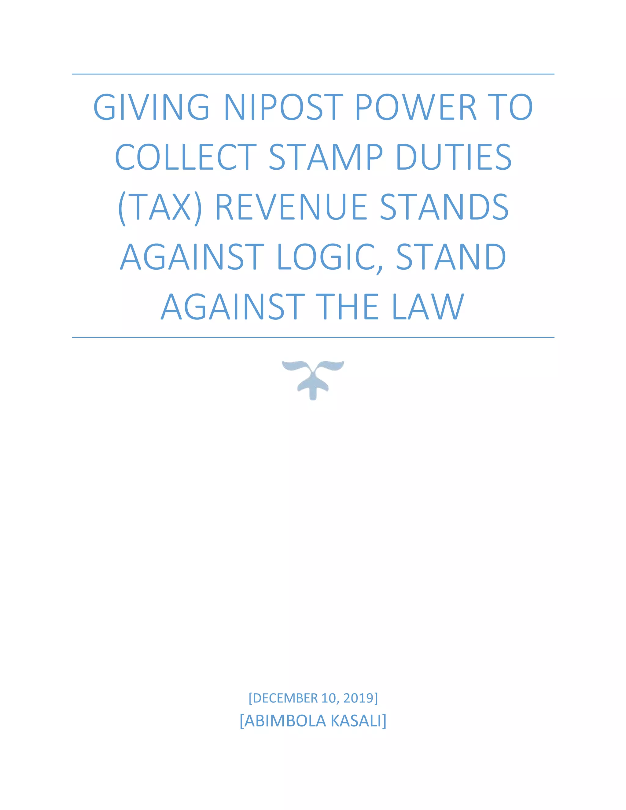 New stamp duy assignment | PDF