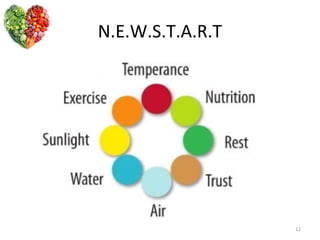 NEWSTART Nutrition, Exercise, Water, Sunlight, Temperance, Air, Rest ...