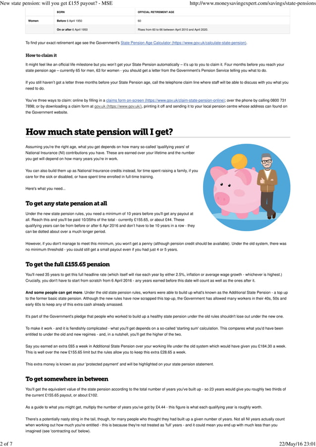 New UK state pension explained | PDF