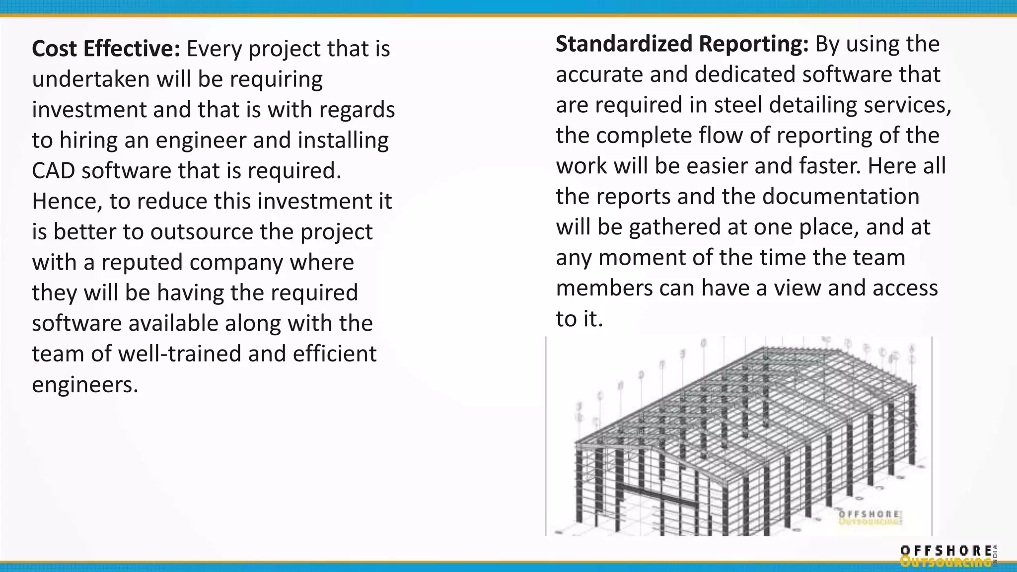 Steel Detailing outsourcing | Offshore outsourcing India | PPTX