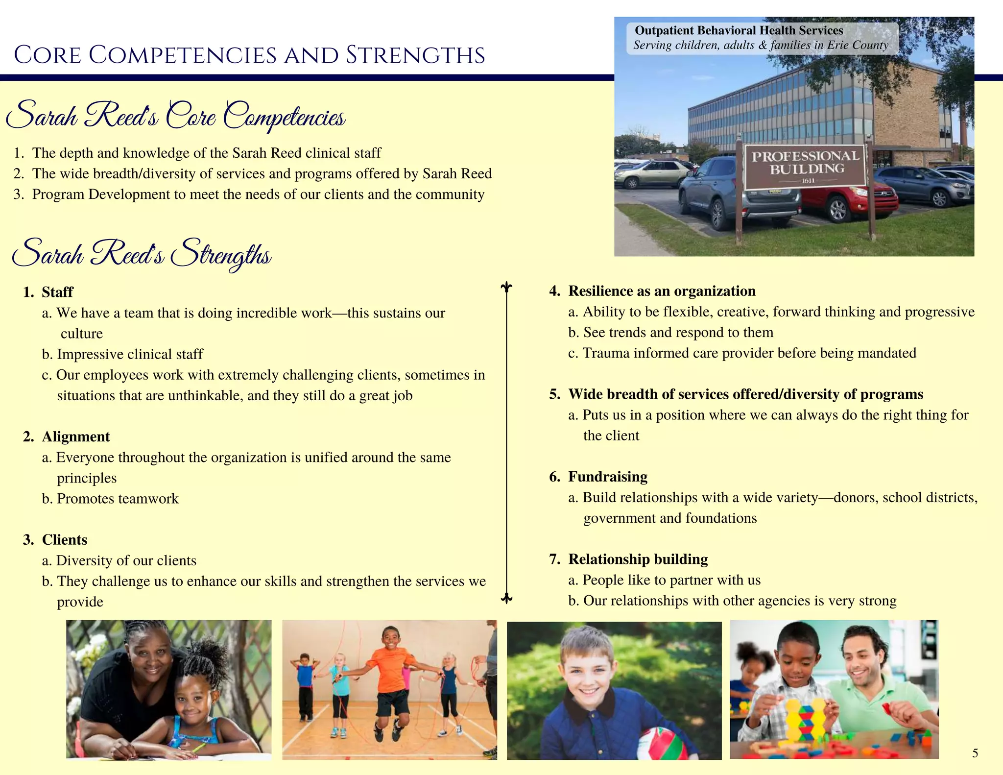Sarah A Reed Children's Center Strategic Plan Summary 2019-2024 | PPT