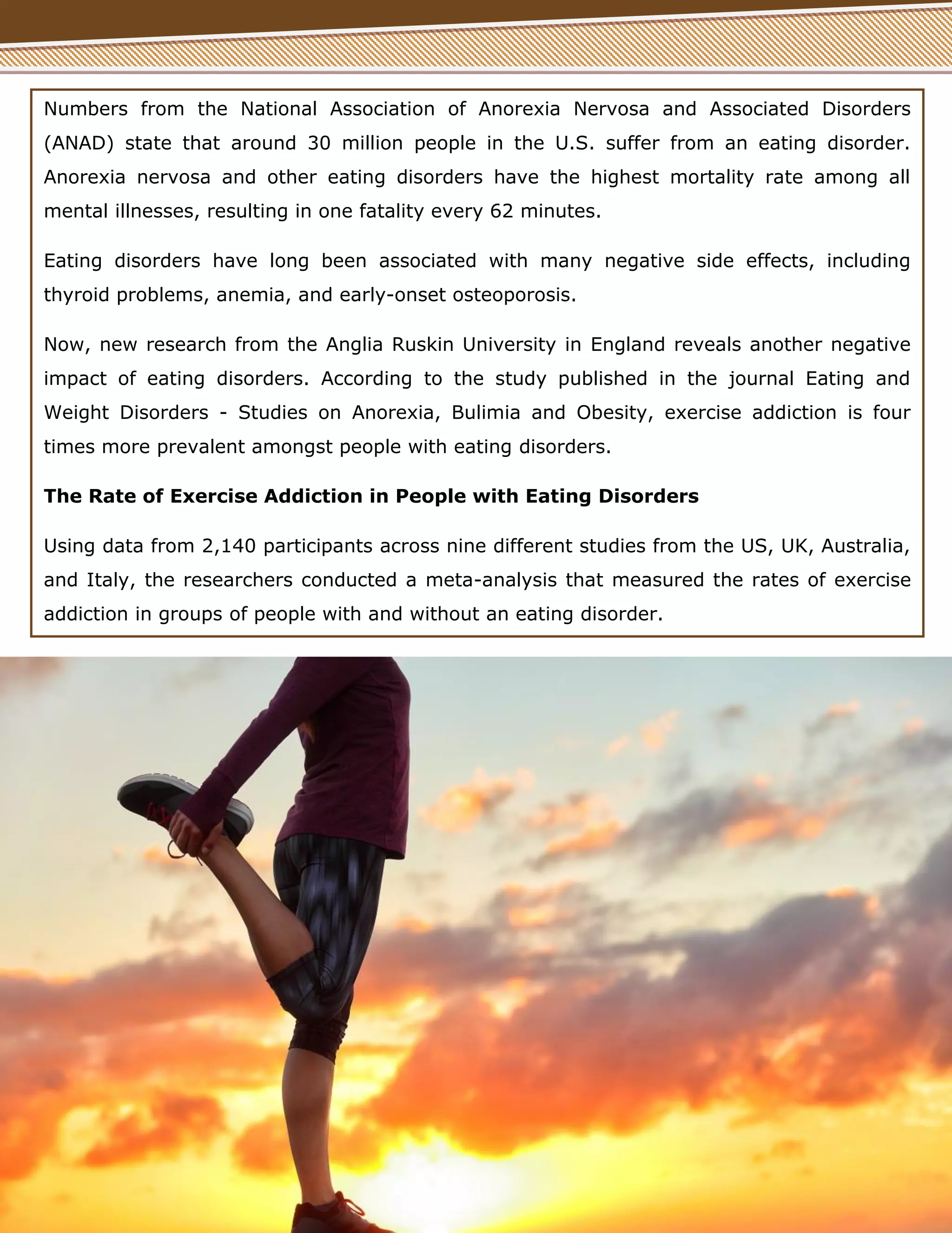 New Study Links Eating Disorders with Exercise Addiction | PDF