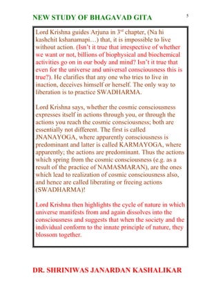 New Study Of Gita Nov 7 Dr Shriniwas J Kashalikar | DOC