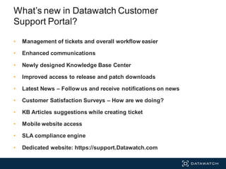 Datawatch Corporation Support Portal | PPT