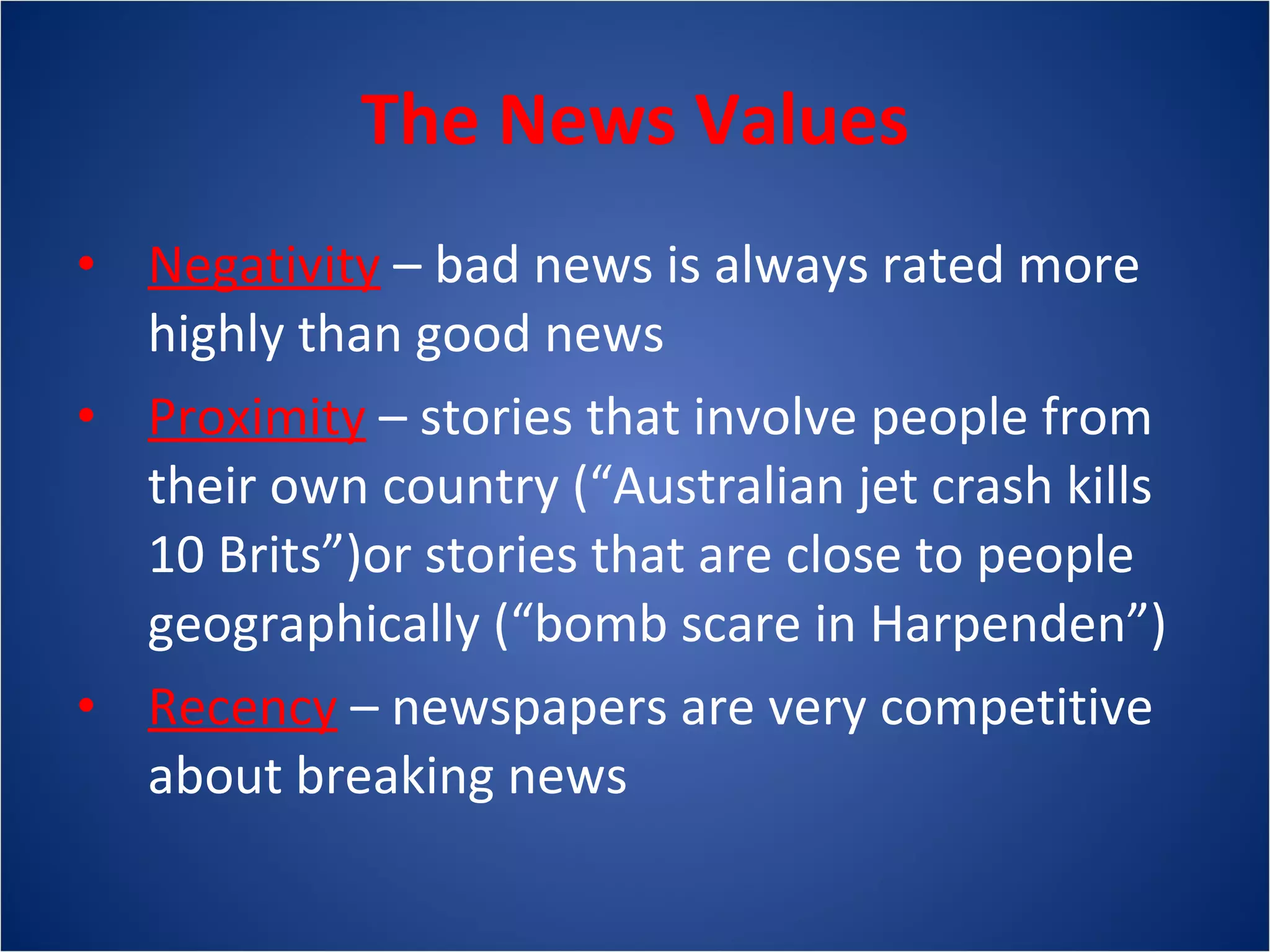 News Values | PPT