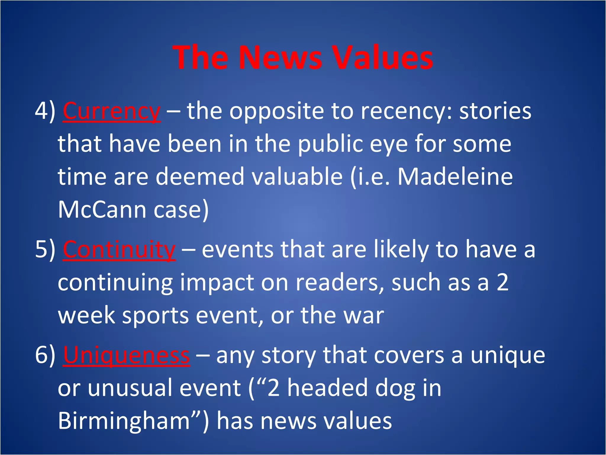 News Values | PPT