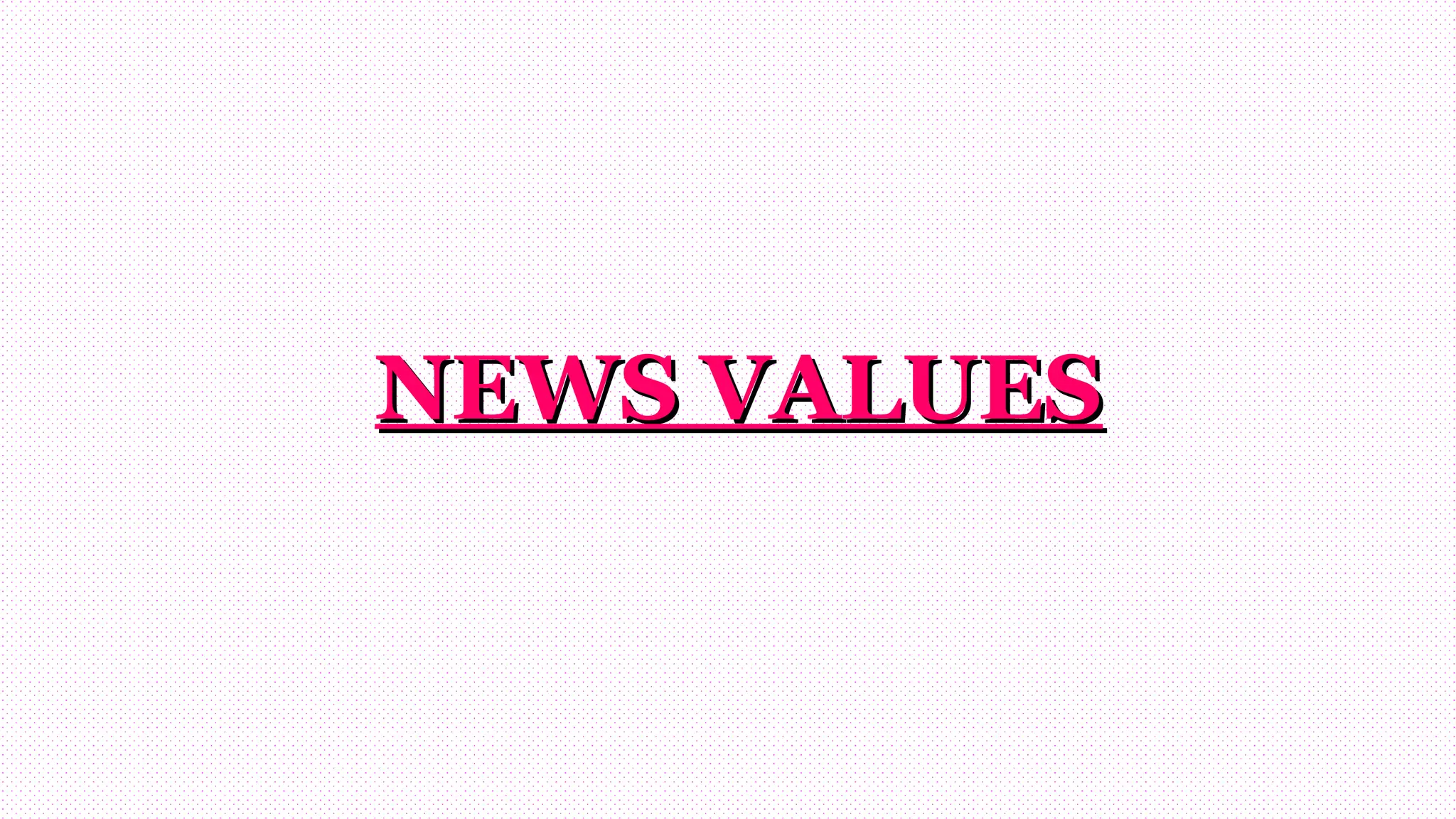 News values | ODP
