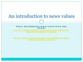 News values | PPT