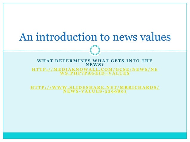 News values | PPT