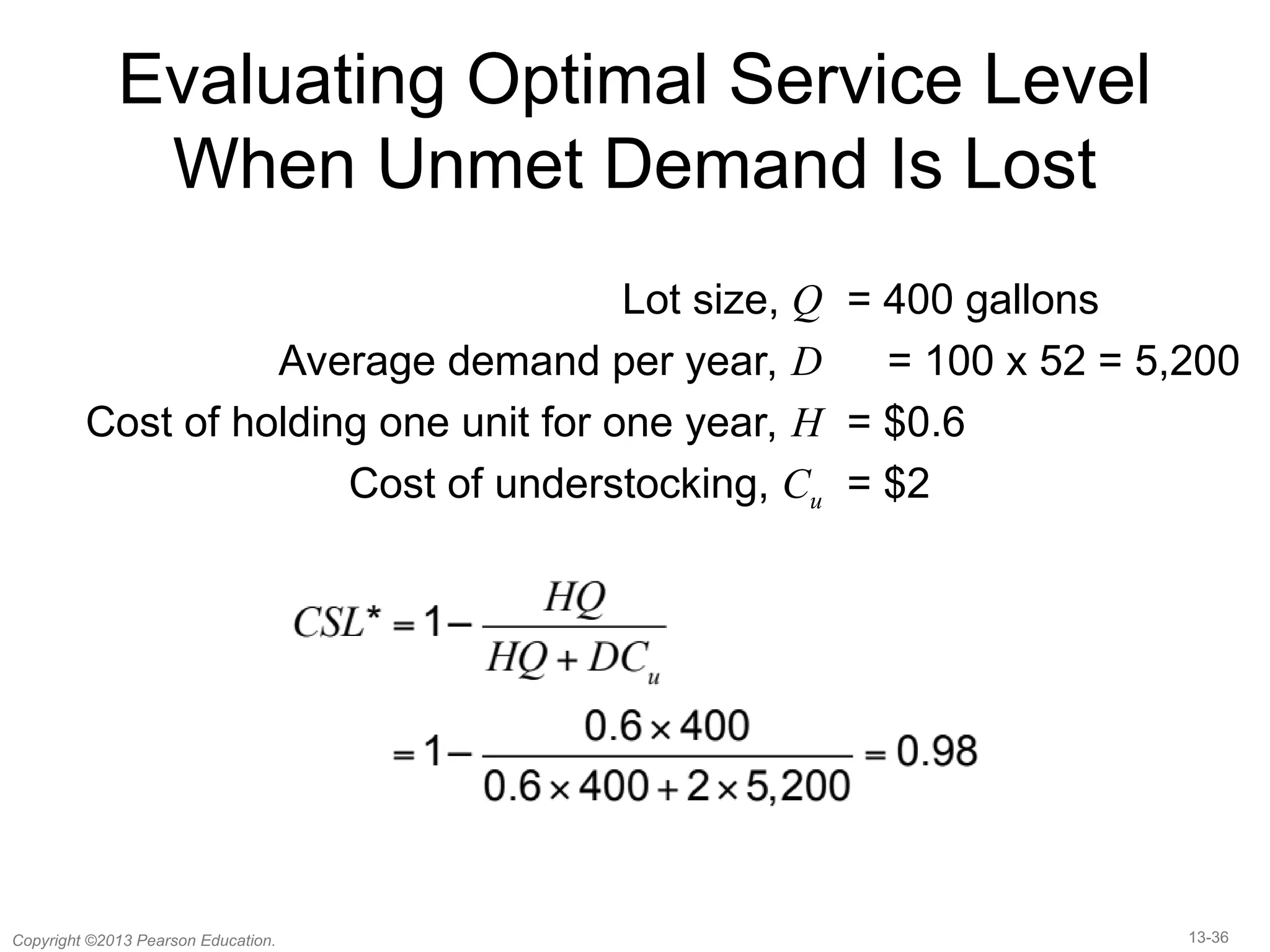 Determine optimal level of product availability.ppt
