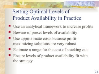 Determine optimal level of product availability.ppt