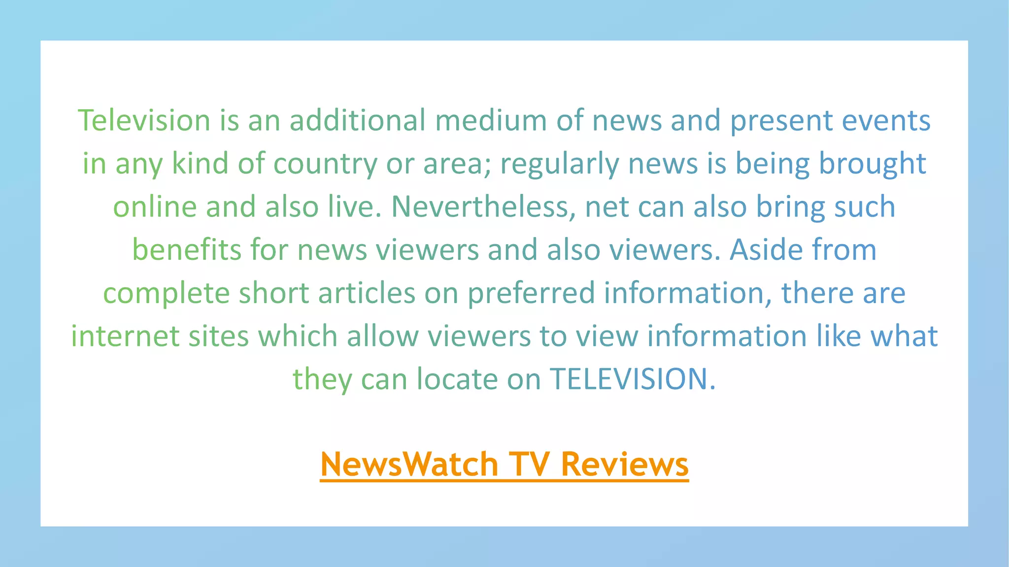 News watch cost | television news vs web news | PDF