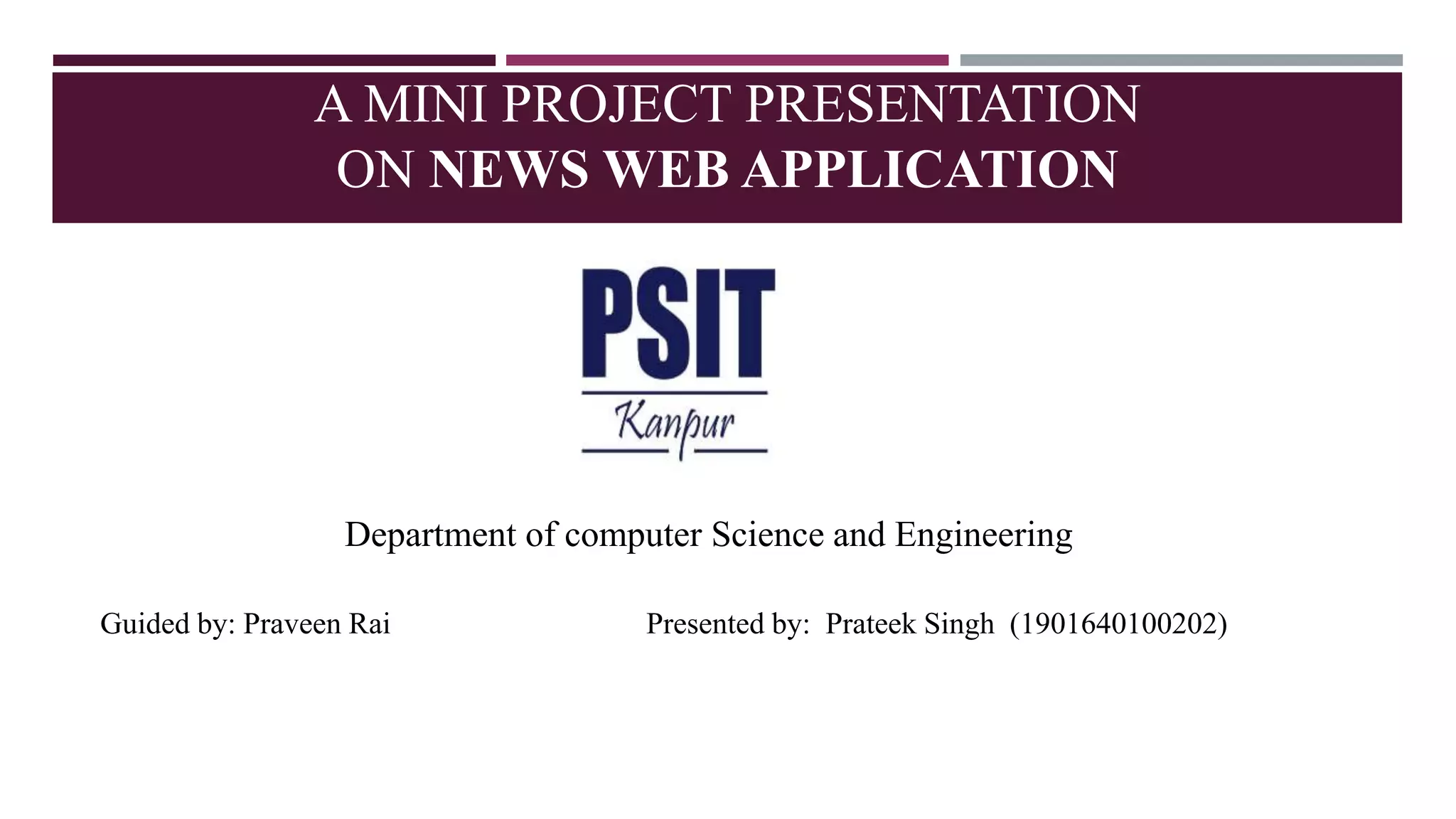 News web application | PPTX