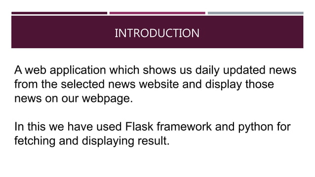 News web application | PPTX