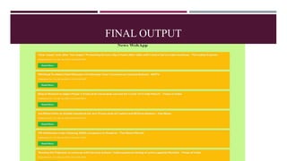 News web application | PPTX