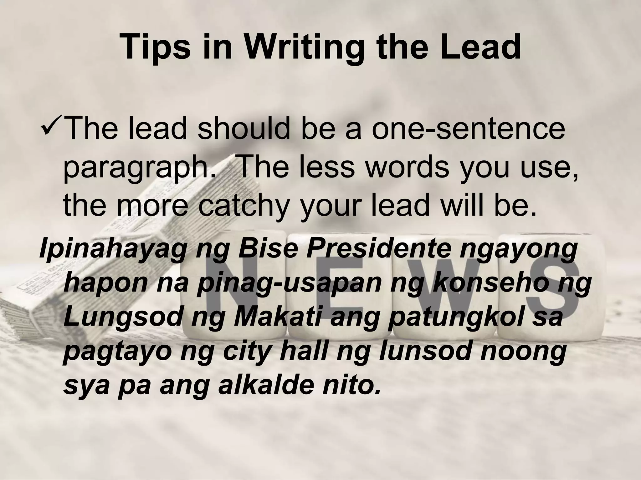 News Writing the Philippine Science High School Way | PPTX