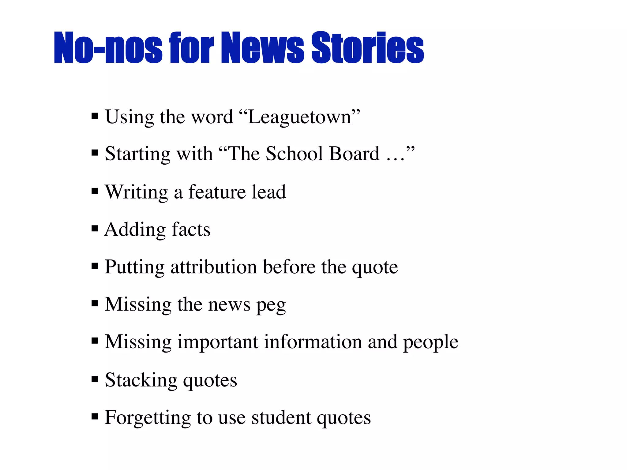 News writing | PDF
